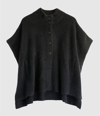 C.T. Plage Poncho Ladies High Neck Black