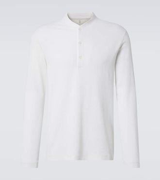 Brunello Cucinelli Chemise Henley en coton et soie