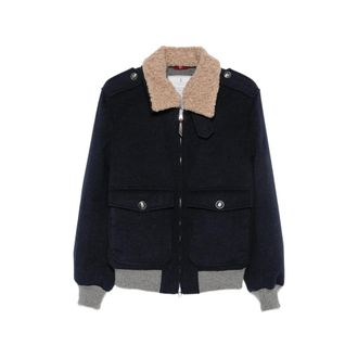 Brunello Cucinelli Shearling-collar Bomber Jacket