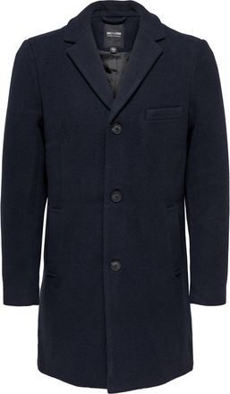 Only & Sons Mens Dark Navy Coat