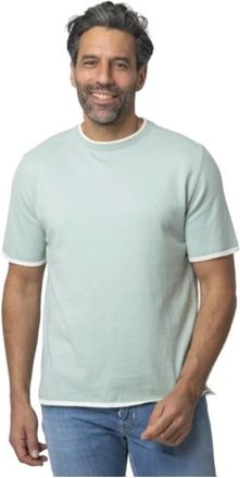 Altea Homme, Tops, Vert, Taille: XL T-shirt &agrave; Manches Courtes en Maille Fine