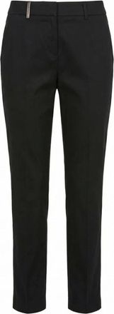 PESERICO Femme, Pantalons, Noir, Taille: 36 FR Pantalon Iconique 4718