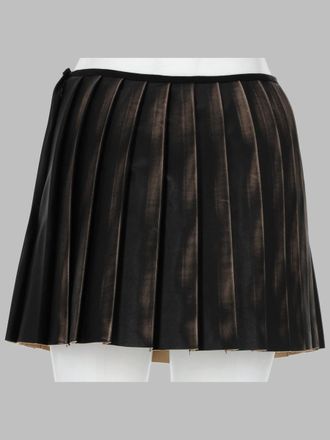 Diesel Pleated with Distressed Effect Skirt - Brown