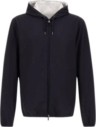 Herno Homme, Sweatshirts et sweats &agrave; capuche, Bleu, Taille: L Veste en laine stretch Fresh