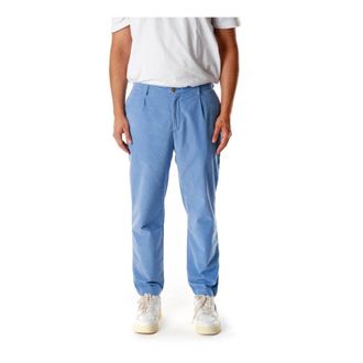 American Vintage Corduroy Chinos Stilvolle Casual Hose - - Trousers - Herren - Blau - 2XL