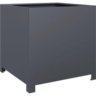 vidaXL Jardini&egrave;re anthracite 50x50x50 cm acier - Vidaxl