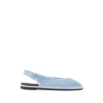 Flabelus Slingbacks en coton effet denim