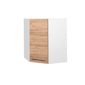 Vicco Eckh&auml;ngeschrank Fame-Line, K&uuml;chen-Eckschrank, Goldkraft Eiche/Wei&szlig;, 57 cm