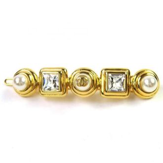 Chanel Pre-owned Cocomark Barrette Perle - Femme - Pre-owned - Jaune - Taille: ONE Size