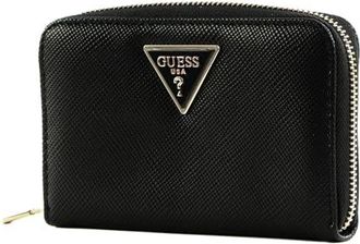 Guess Laurel SLG Medium Zip Around, Wallet Women, Noir, Taille Unique