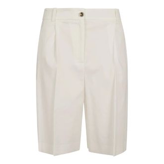 Pinko Pinko, Femme, Shorts, Blanc, Taille: 42 FR Bryana Bermuda Lino Stretch