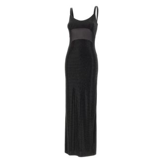 Twentyfourhaitch Femme, Robes, Noir, Taille: 40 FR Anse Long Dress