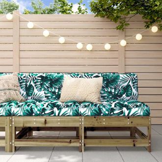 vidaXL Garten-Mittelsofas 2 Stk. Kiefernholz Impr&auml;gniert Vidaxl