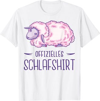 Jimbeels Offizielles Schlafshirt Pyjama Schlafanzug Schlafen Schaf T-Shirt