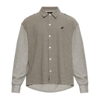 AllSaints Homme, Chemises, Beige, Taille: S Chemise &agrave; carreaux oversize Kage &agrave; manches longues