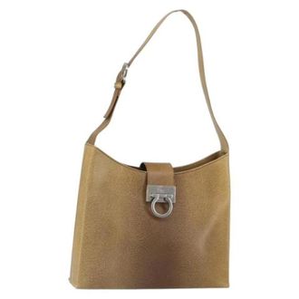 Ferragamo Sac bandouli&egrave;re en cuir Pre-owned - Femme - Pre-owned - Beige - Taille: ONE Size