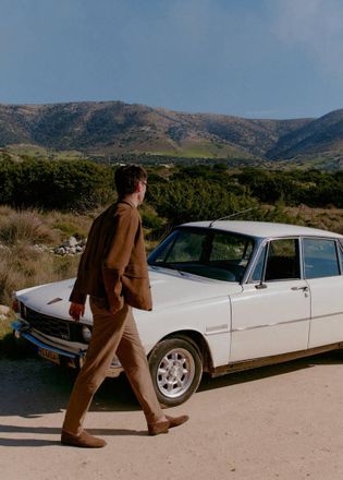 Mango Mocassins cuir daim cognac - Homme - 40 - MANGO MAN