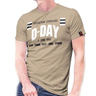 Copytec T-shirt D-Day 6 June1944 Utah Omaha Gold Juno Sword Normandie Operation 30589 - Beige - X-Large