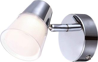 Globo Lighting Praktische LED Strahler chrom Kunststoff klar, innen weiß gestreift 3W - Globo TIEKA 56185-1