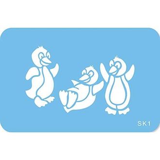 PME JEM SK1 Penguin-Schablone, Kunststoff, Blau, 15 x 1 x 15 cm