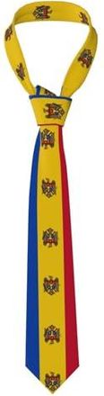 Generic Cravate Homme Drapeau De La Moldavie Confortable Necktie Tendance Cravate Pour Homme Pour Affaires F&ecirc;te Remise De Dipl&ocirc;me