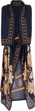 Etro Femme, Accessoires, Multicolore, Taille: ONE Size Foulard en soie &agrave; imprim&eacute; floral