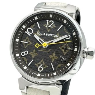 Louis Vuitton Pre-owned Tambour PM en acier inoxydable &agrave; quartz - Femme - Pre-owned - Brun - Taille: ONE Size