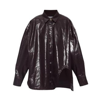 The Attico Drapierte V-Ausschnitt Bluse - - Blouses & Shirts - Damen - Rot - XS