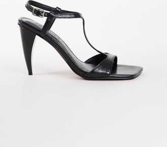 Topshop Willow sandales &agrave; talon banane T-bar noires