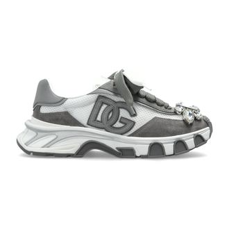 Dolce & Gabbana Sportschuhe mit schimmernden Applikationen - - Shoes - Damen - Grau - 35 EU