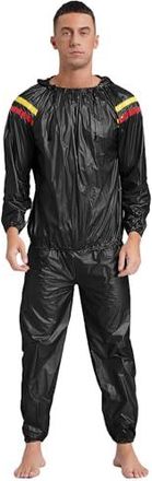 dPois Combinaison Sauna de Sudation Femmes Hommes Combinaison de Sudation Ensemble Surv&ecirc;tement Entra&icirc;nement Sport Fitness Sportswear Type A Noir M