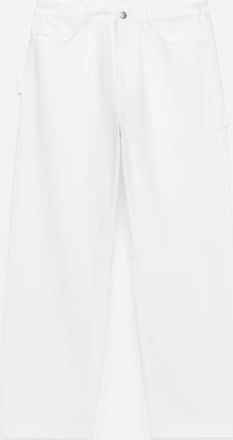 Arket Lockere Canvas-Hose -Wei&szlig;