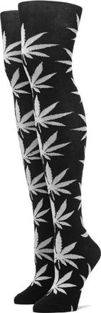 HUF SOCKS PLANTLIFE THIGH HIGH BLACK WHITE