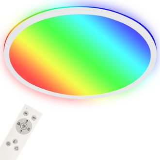 Briloner LED Deckenlampe flach Smart Home, funktioniert mit Alexa, buntes RGB+W Licht, Lampe, Deckenleuchte, Wohnzimmerlampe, LED Panel, Schlafzimmerlampe, 42x