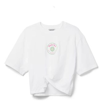 Moschino Logo-Print Rundhalsausschnitt Baumwoll-T-Shirt - - Tops - Herren - Wei&szlig; - M