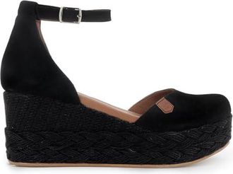 POPA Cantalar Sandales en daim pour femme, Noir, 36 EU
