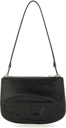 Diesel Womens Shoulder Bag 1dr Twin Black Leather