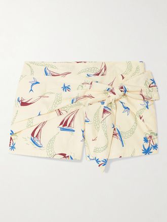 Paco Rabanne Short En Coton Imprim&eacute; &Agrave; Liens - Neutres