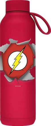 Quokka Thermosflasche, Edelstahl, massiv, mit Aufh&auml;nger, Cherry Red, 630 ml Flash