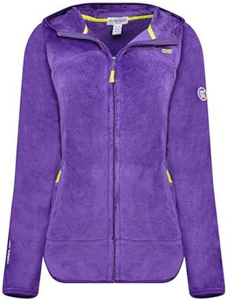 Geographical Norway Upalood Lady - Polaire &eacute;paisse Femme Chaude Capuche Fermeture Zip - Veste Automne Hiver Printemps Chaud Femmes - Longues Manches Vetement Pull Fourrur
