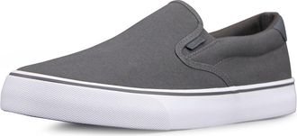 Lugz Herren Clipper Classic Slip-on Canvas Sneaker, Dunkelgrau/Weiß, 45.5 EU