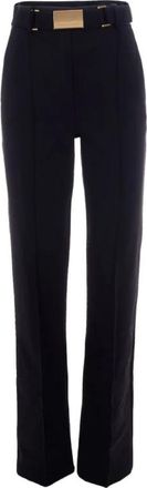 Elisabetta Franchi Femme, Pantalons, Noir, Taille: 36 FR Buckle Belted Pantalons