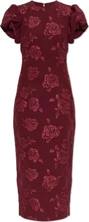 Rotate Jacquard-Midikleid - - Dresses - Damen - Rot - M
