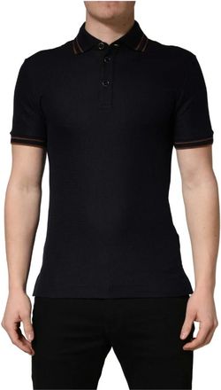 Dolce & Gabbana Homme, Tops, Bleu, Taille: S Polo Chemises