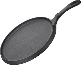 Navaris Gusseisen Pfannkuchenpfanne 25cm - Palatschinken Pfanne - Langlebig und robust - Eierkuchenpfanne - Pfanne für Crepes Tortilla - Crepe Pan Dosa Pan - 