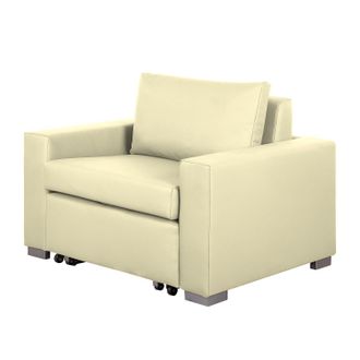 M&oslash;rteens home24 Schlafsessel Basic Beige/Beige Kunstleder Koda 110 x 90 x 90cm