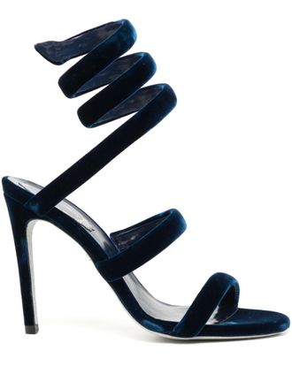Rene Caovilla Sandalen mit Finish 100mm - Blau