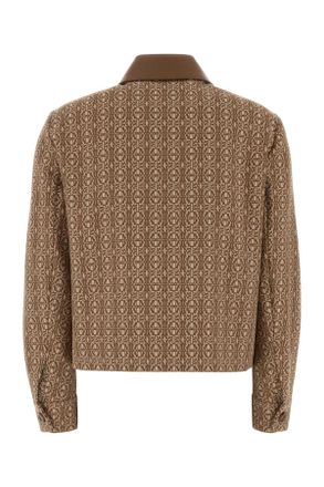 Max Mara Womens Embroidered Cotton Viborg Jacket Cammello Exterior: Giubbini