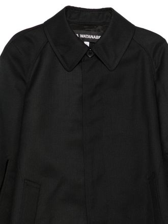 Junya Watanabe Wool Pinstripe Shirt - Black