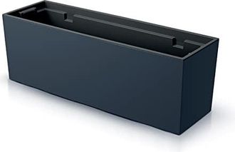 Prosperplast Anthrazitfarbenes Pflanzgef&auml;&szlig;, mit Beh&auml;lter, URBI CASE Kollektion, 77 x 23,5 x 24,6 cm